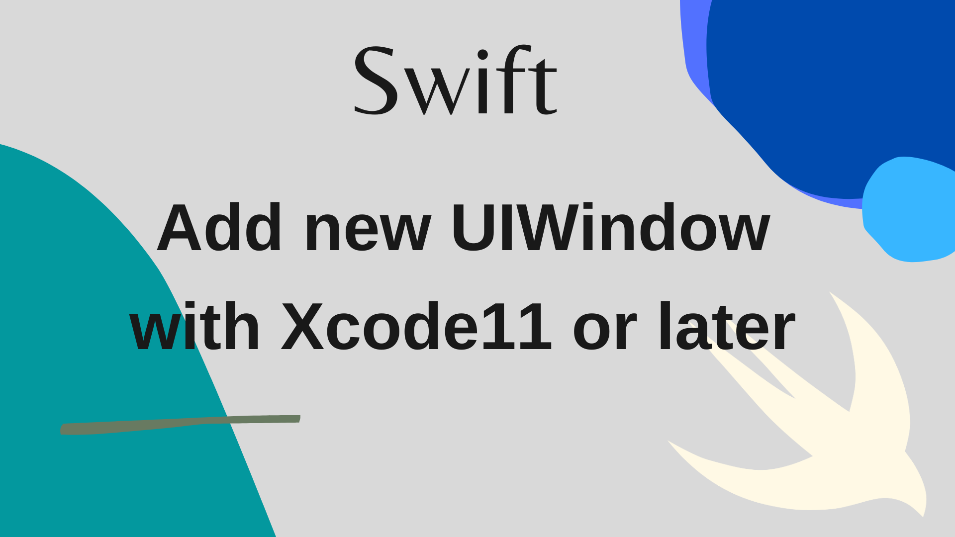 Add a new UIWindow in Xcode11 or later|U Log SugiyのLife Log Add a new UIWindow in Xcode11 or later|U Log SugiyのLife Log