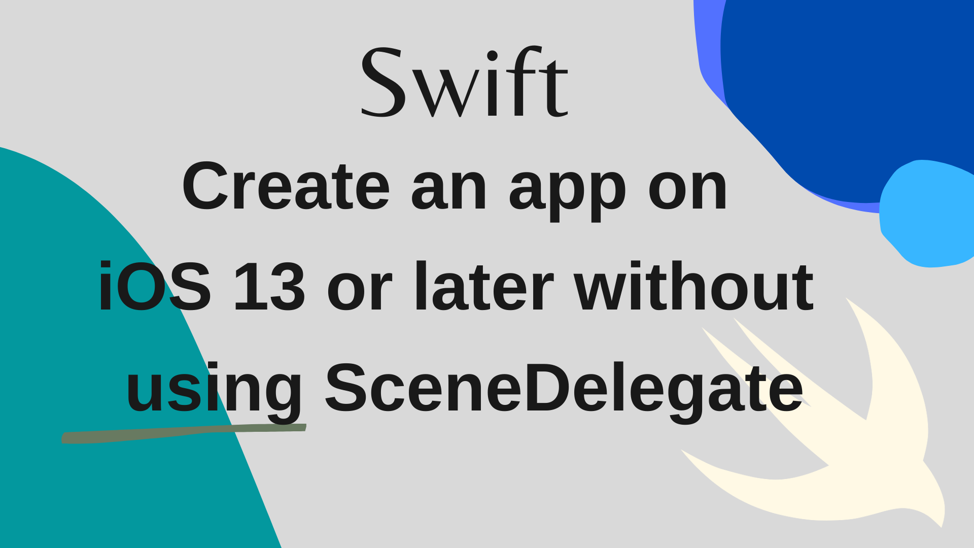 iOS13以降でSceneDelegateを使わないでアプリを作る｜U Log SugiyのLife Log